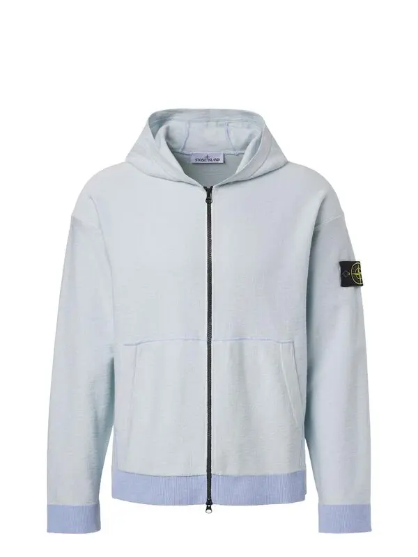 Stone Island Compass Cotton-blend Hoodie - Blue