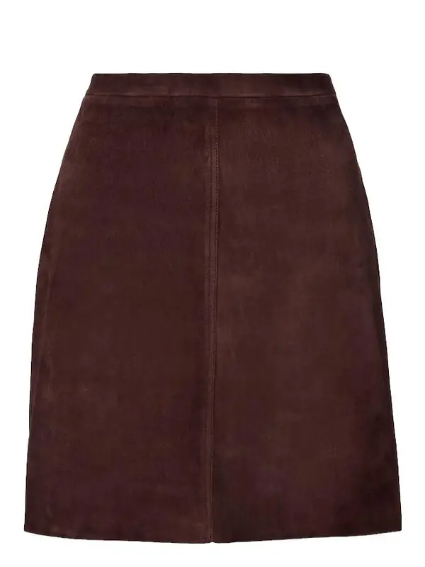 Stouls Lucie 22 Suede Miniskirt - Brown