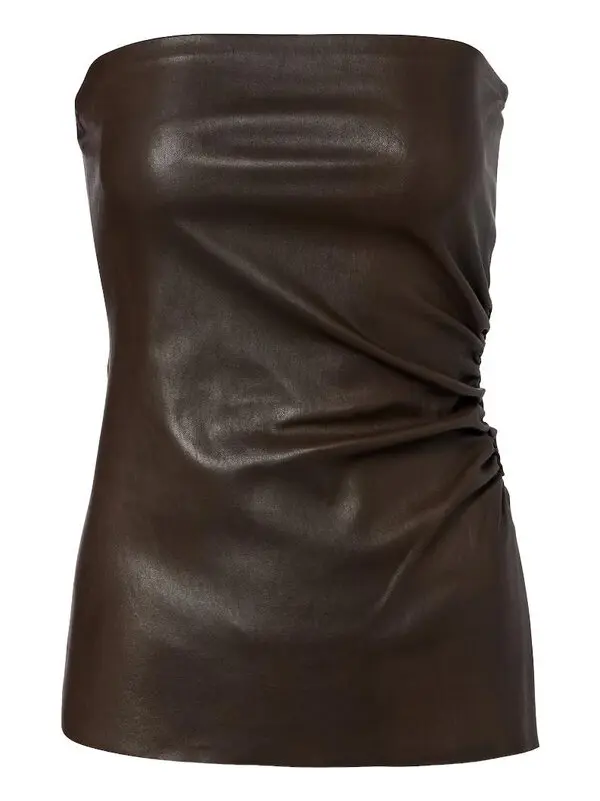 Stouls Laya Leather Bustier - Brown