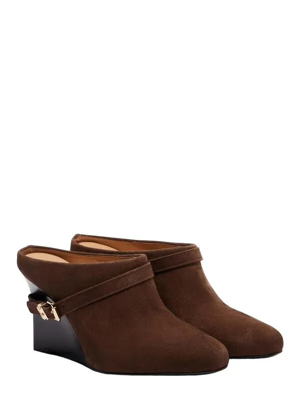 GANNI Wedge Ankle Boots - Brown