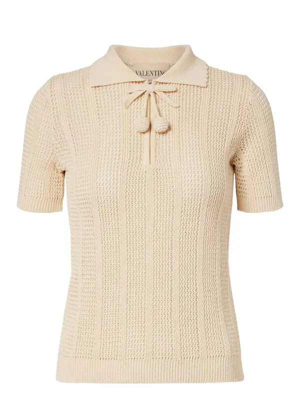 Valentino Garavani Cotton Polo Shirt - Beige