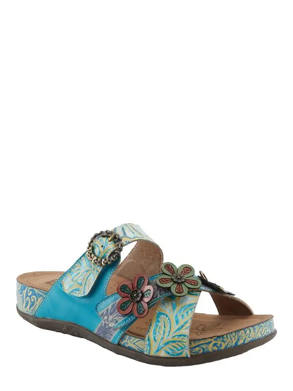SPRING STEP SHOES Caelana Sandal By - Turquoise Multi