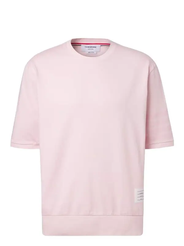 Thom Browne 4-bar Cotton Jersey T-shirt - Pink