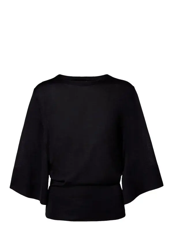 Jacquemus Mananco Wool And Silk Sweater - Black