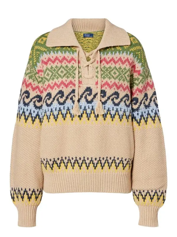 Polo Ralph Lauren Cotton, Wool, And Alpaca-blend Sweater - Multicoloured
