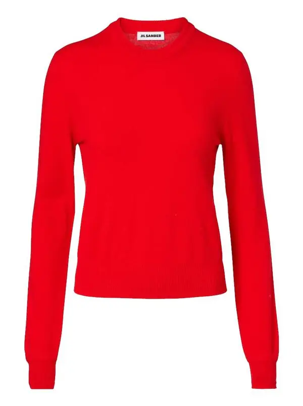 JIL SANDER Virgin Wool Sweater - Red