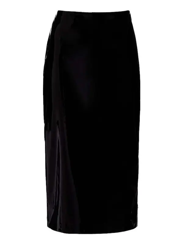 THE FRANKIE SHOP Samantha Coated Pencil Skirt - Black