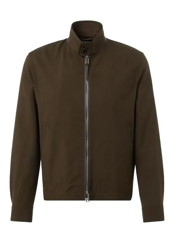TOM FORD Wool, Cashmere, And Silk Blouson Jacket - Green