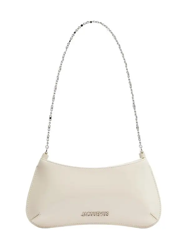 Jacquemus Bisou Small Leather Shoulder Bag - White