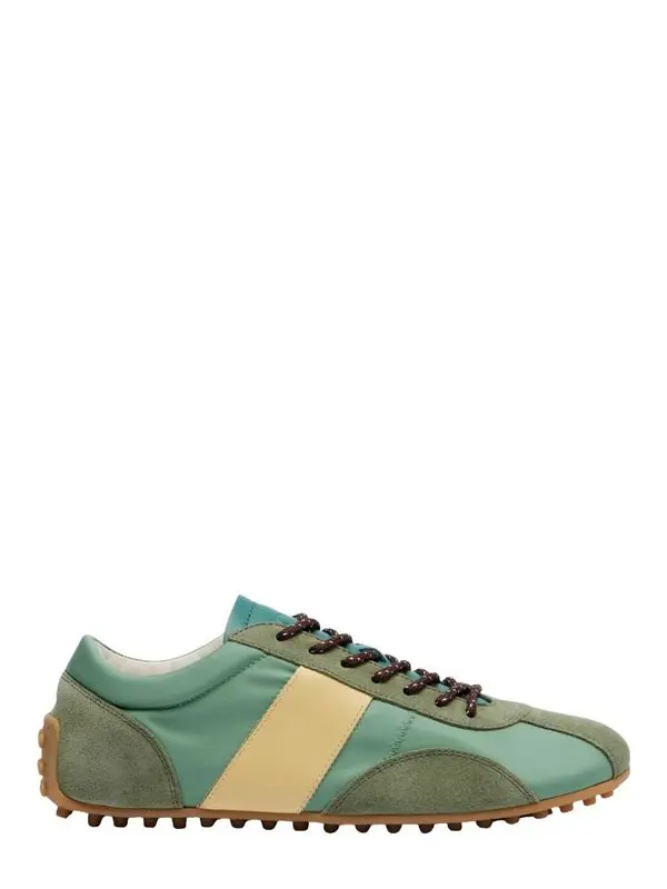 TOD'S Classic Suede-trimmed Sneakers - Green