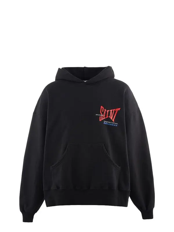 SAINT MXXXXXX Ribbon Saint Hoodie - Black