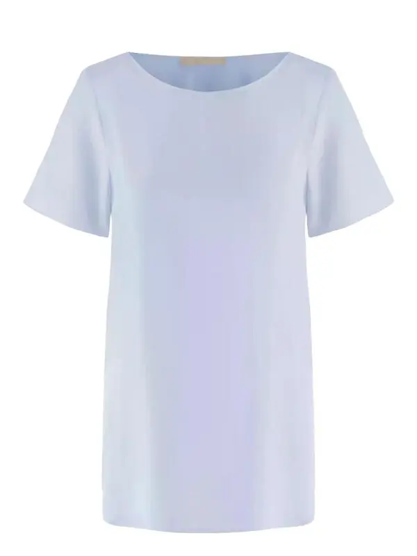 ALLUDE Short-sleeve Round-neck T-shirt - Blue