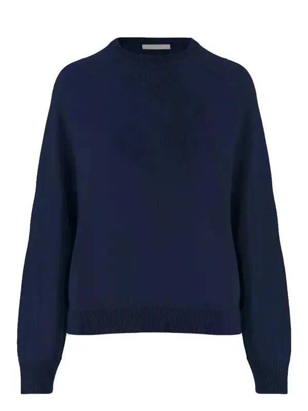 ALLUDE Crew-neck Ribbed Sweater - Blue