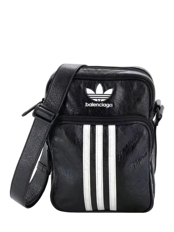 Balenciaga X Adidas Agneau Messenger Bag - Black