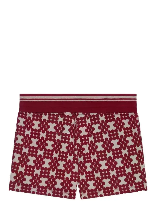 Dries Van Noten Ribbed Jacquard Shorts - Red