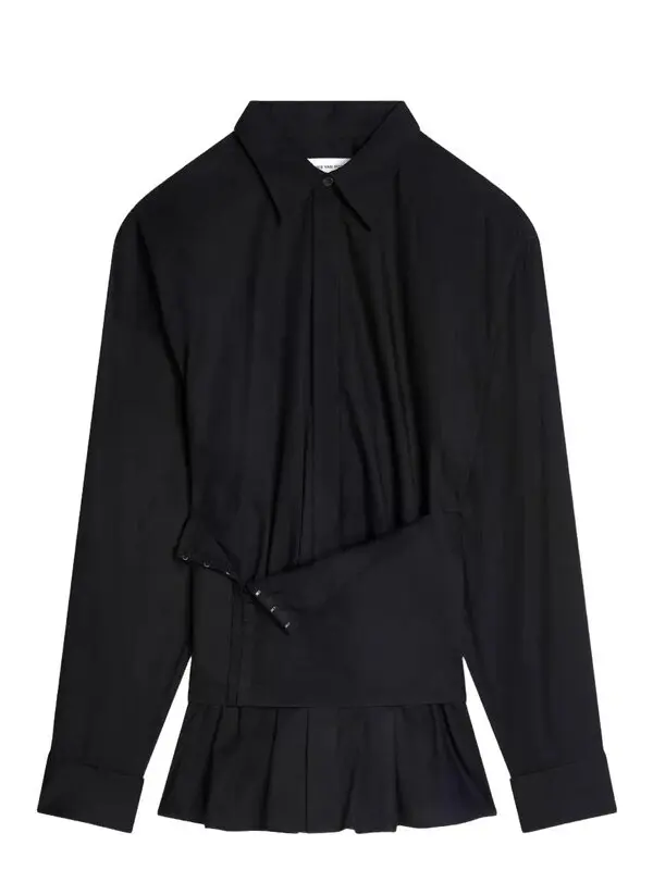 Dries Van Noten Corseted Cotton Shirt - Black