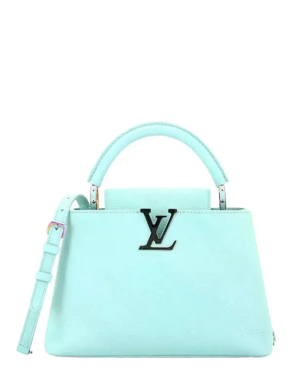 LOUIS VUITTON Braided Chain Capucines Bb Satchel - Blue