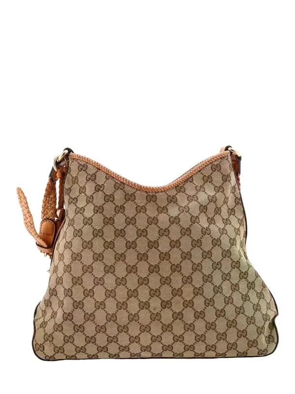 Gucci Marrakech Gg Canvas Medium Hobo Bag - Brown