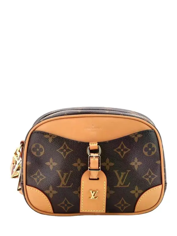 LOUIS VUITTON Deauville Handbag Monogram Canvas Mini Crossbody Bag - Brown