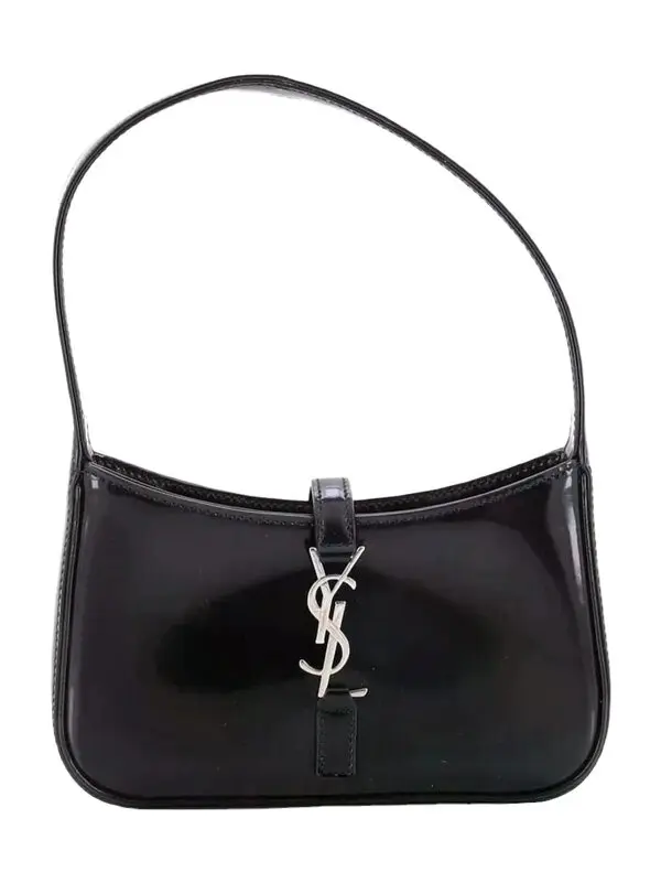 Saint Laurent Le 5 A 7 Hobo Leather Mini Shoulder Bag - Black