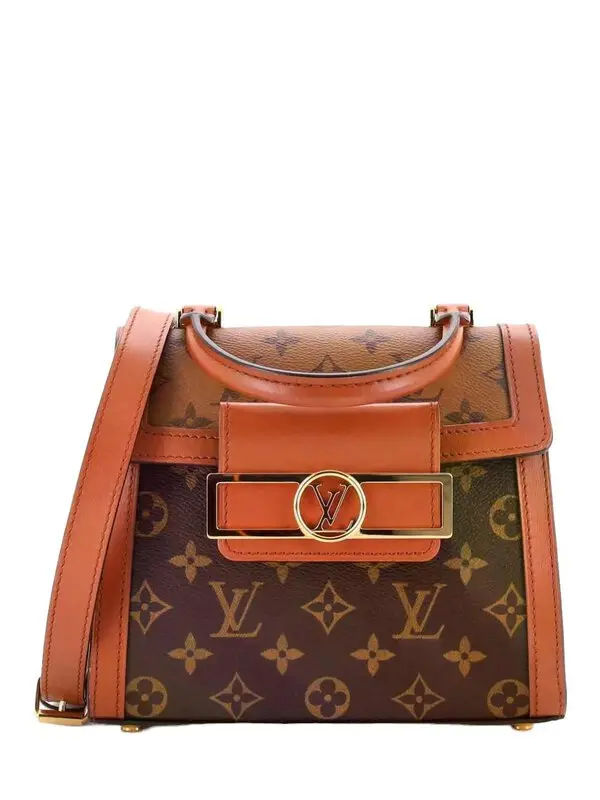 LOUIS VUITTON Dauphine Capitale Shoulder Bag Reverse Monogram Canvas - Brown