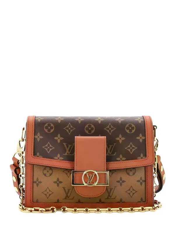 LOUIS VUITTON Dauphine Reverse Monogram Canvas Mm Shoulder Bag - Brown