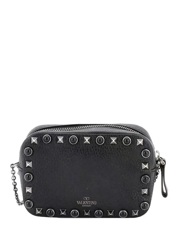 Valentino Garavani Rolling Rockstud Camera Crossbody Bag - Black