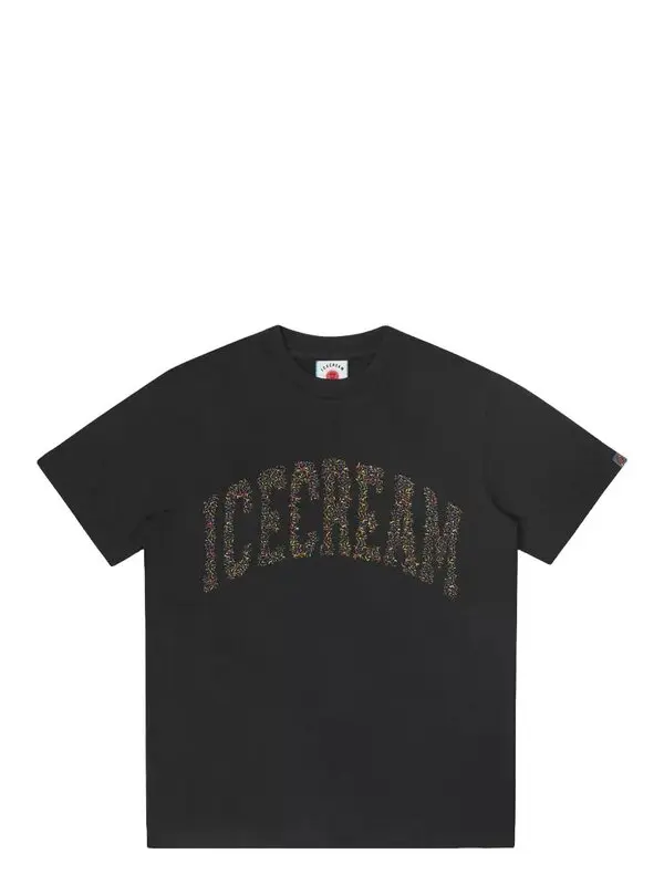 ICECREAM Round-neck Logo T-shirt - Black