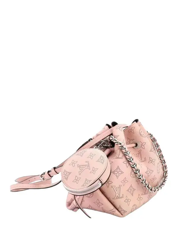 LOUIS VUITTON Bella Mahina Leather Bucket Bag - Pink