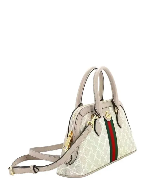 Gucci Ophidia Dome Top Handle Gg Coated Canvas Satchel - Neutrals