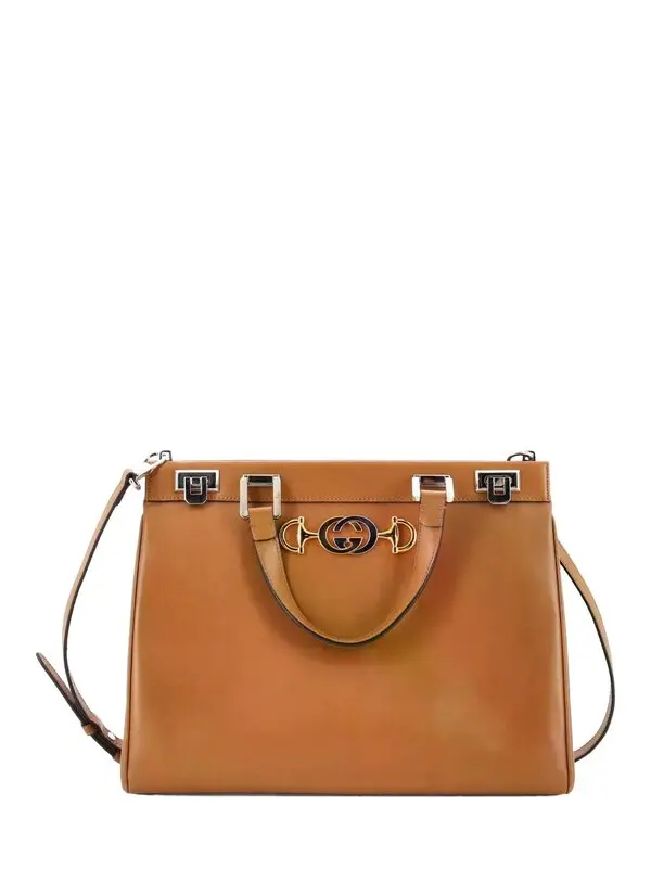 Gucci Zumi Top Handle Satchel - Brown