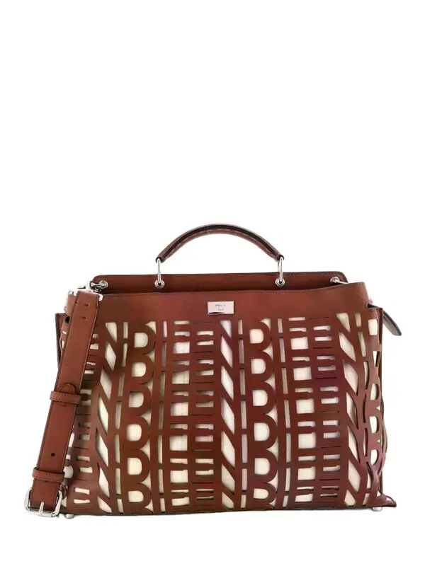 Fendi Peekaboo Iconic Essential Satchel - Brown