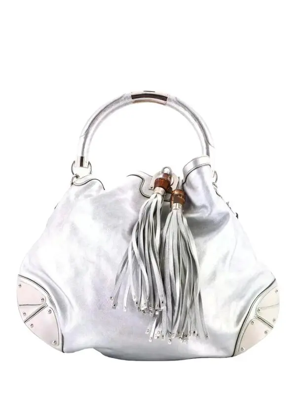 Gucci Indy Leather Medium Hobo Bag - Metallic