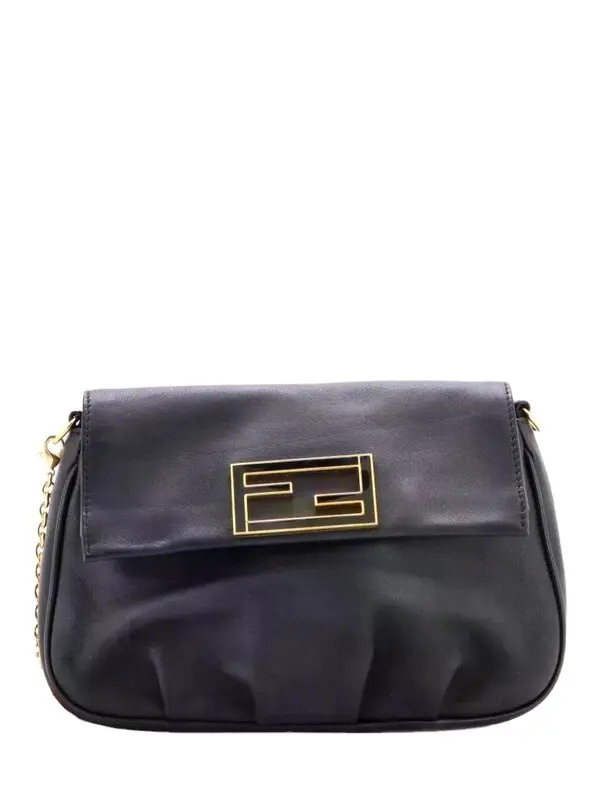 Fendi Leather Crossbody Bag - Black