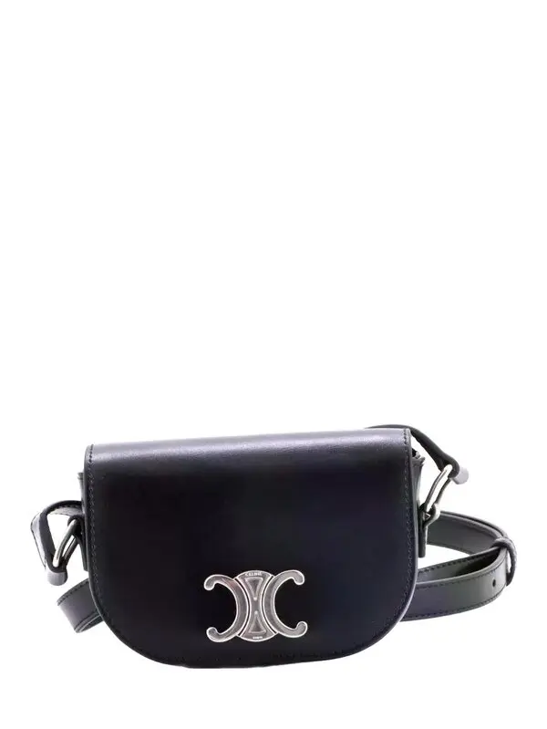 Celine Besace Triomphe Shoulder Bag - Black