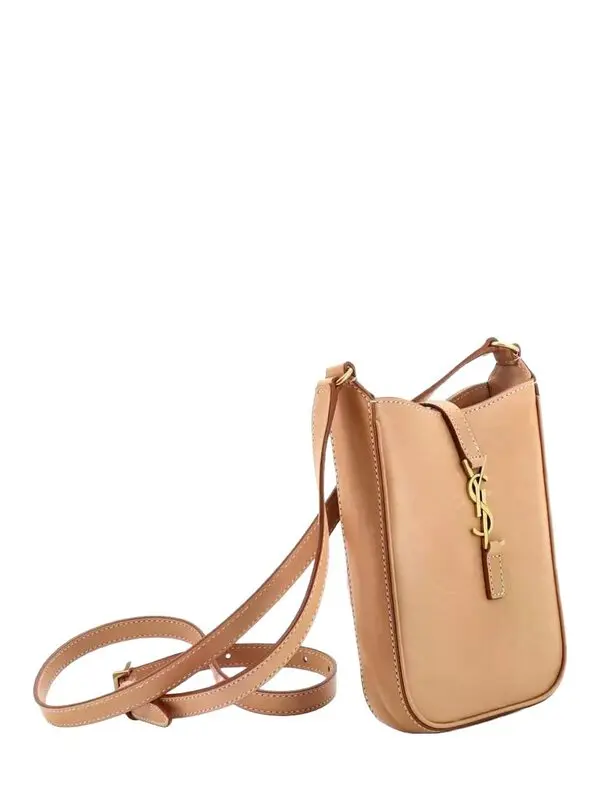 Saint Laurent Le 5 A 7 Vertical Mini Crossbody Bag - Neutrals