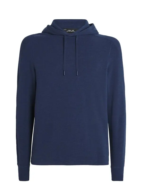 Rlx Ralph Lauren Waffle-knit Hoodie - Navy