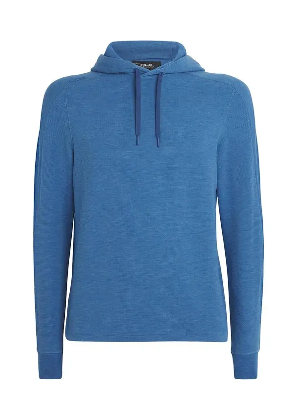 Rlx Ralph Lauren Waffle-knit Hoodie - Navy