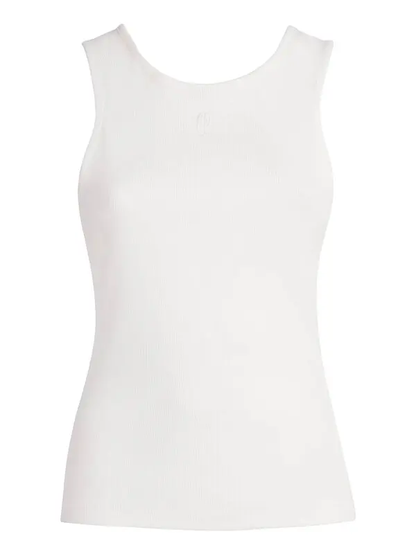 Claudie Pierlot Stretch-cotton Logo Tank Top - White