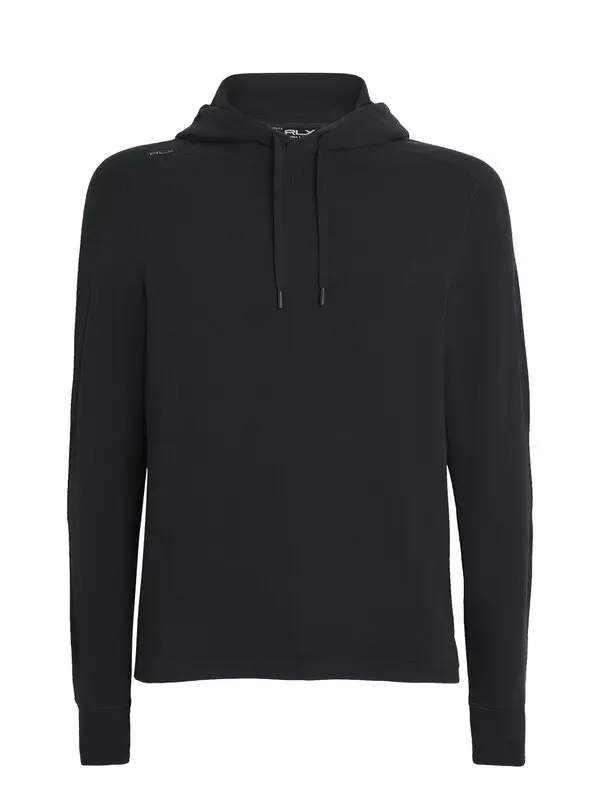 Rlx Ralph Lauren Waffle-knit Hoodie - Black