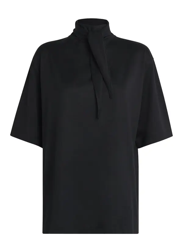 LEMAIRE Cotton Foulard T-shirt - Black