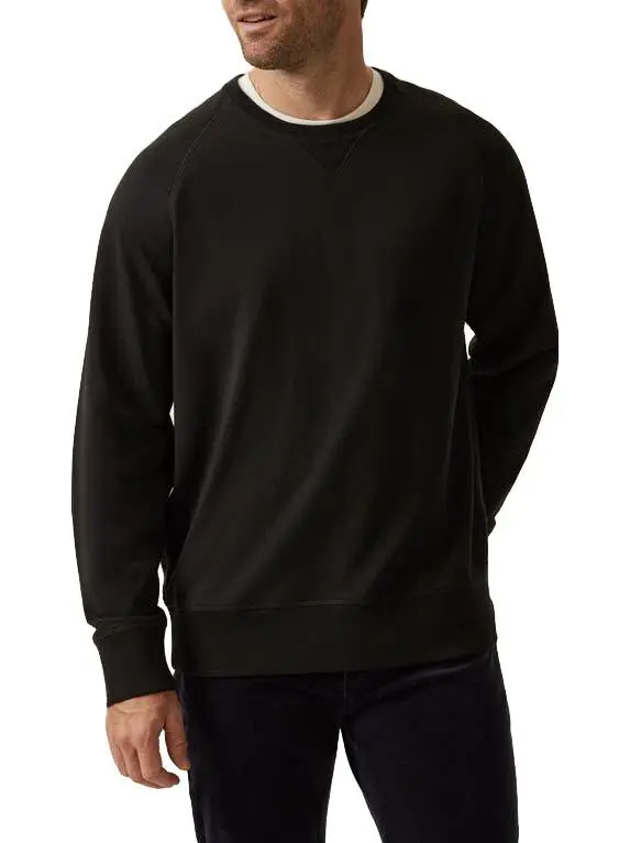34 Heritage Stretch French Terry Crewneck Sweatshirt - Black
