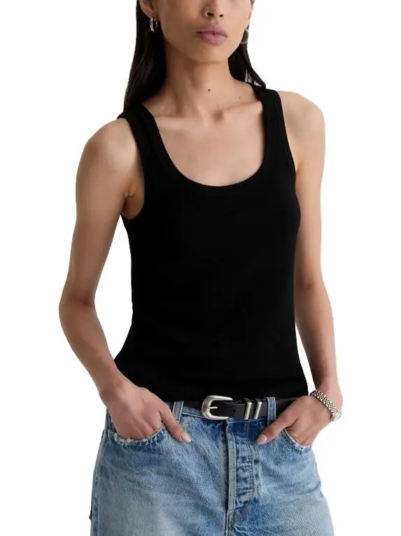 Ag Ashley Scoop Neck Tank - Super Black