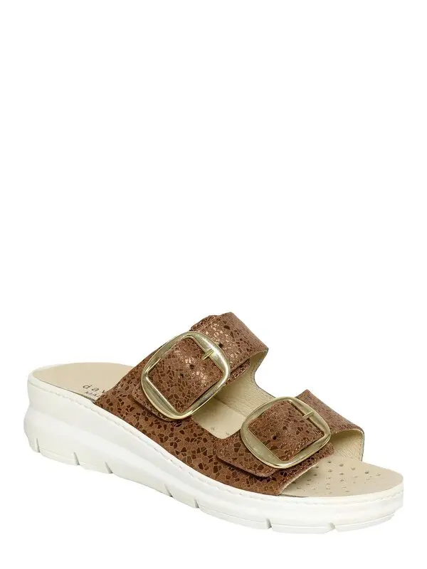 DAVID TATE Mosaic Wedge Sandal - Tobacco