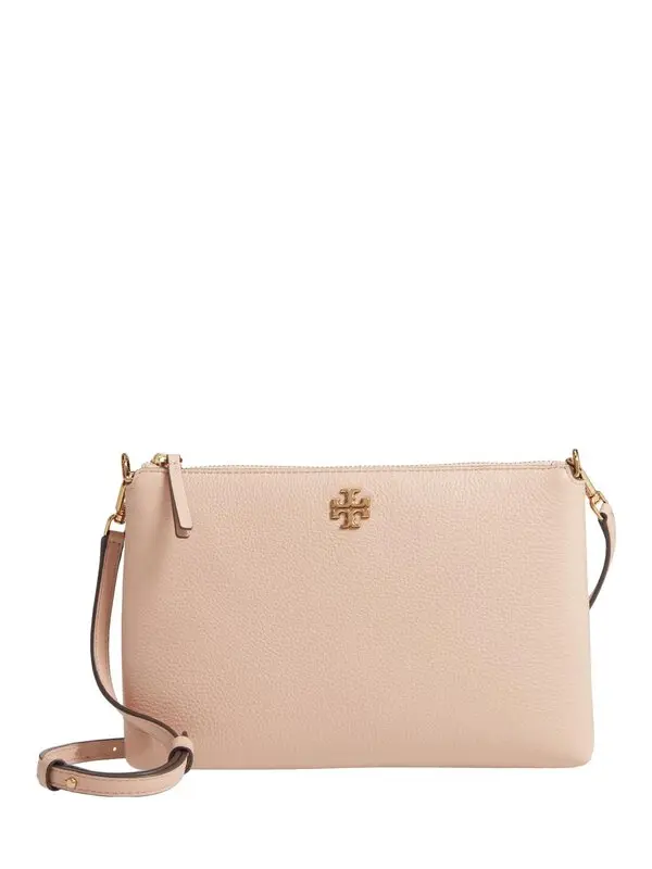 Tory Burch Mercer Pebbled Zip Crossbody Bag - Devon Sand