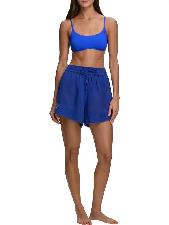 Polo Ralph Lauren Organic Cotton And Linen Drawstring Shorts - Ultramarine