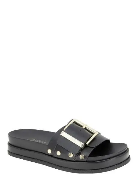 Bcbgmaxazria Bonas Buckle Slide Sandal - Black