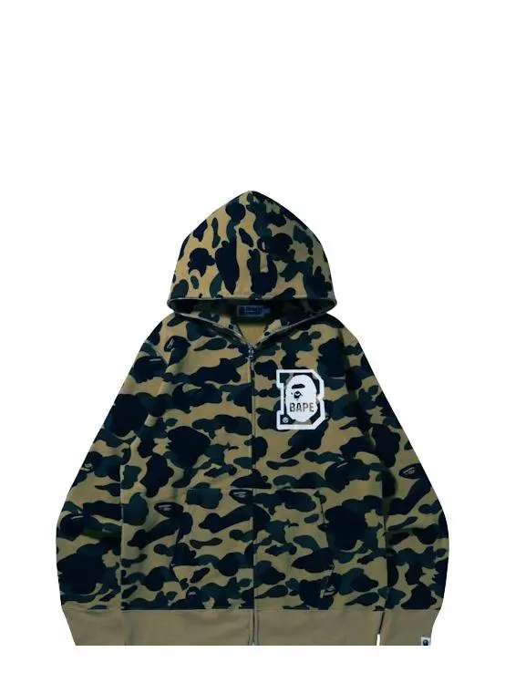BAPE 1st Camo Full Zip Hoodie - Green