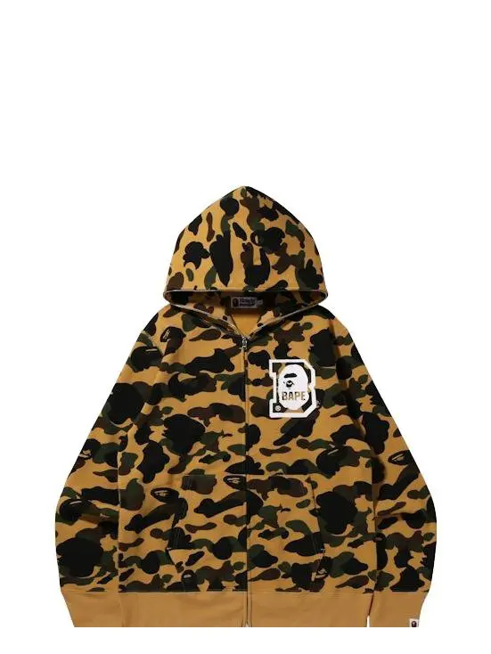 BAPE 1st Camo Full Zip Hoodie - Yellow
