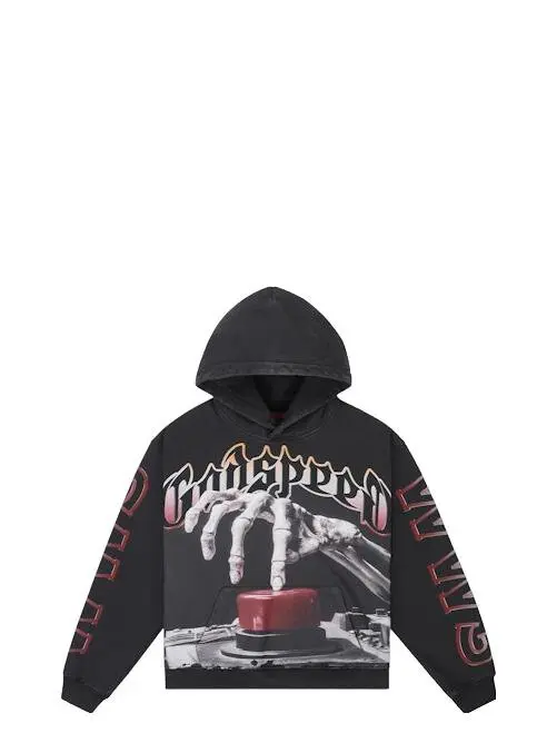 GODSPEED Code Red Hoodie - Black Wash